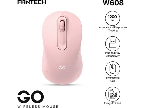 Miš Wireless Fantech W608 GO roze