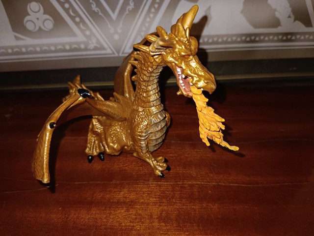 figura PAPO The Enchanted World Gold Dragon with Flame