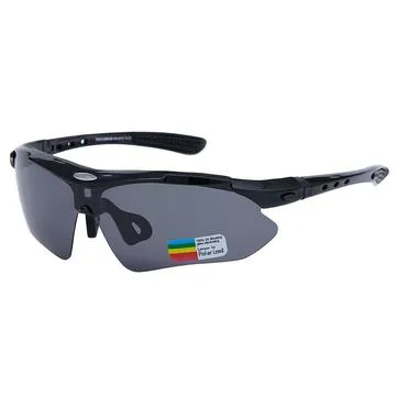 ROCKBROS POLARIZED CYCLING GLASSES WITH 5 LENSES - BLACK