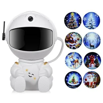 ASTRONAUT HUGGING STAR CHRISTMAS PROJECTOR LAMP - USB POWERED