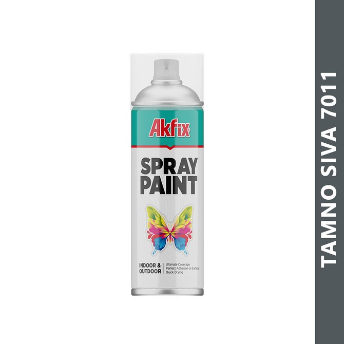 AKFIX boja u spreju 7011 tamno siva 400 ml