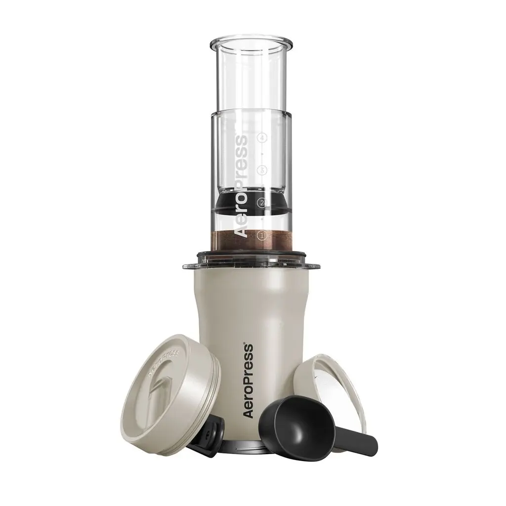 Aeropress Set za pripremu kafe Go Plus Travel, Krem