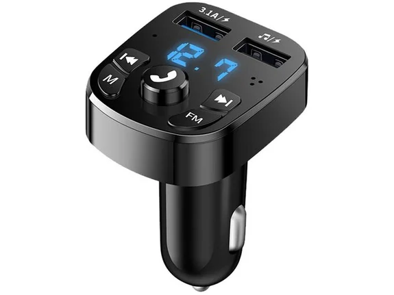Bluetooth FM Transmiter S5 USBx2 crni