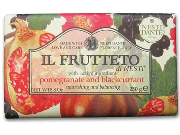 Nesti Dante Il Frutteto 250gr – Nar i Crna Ribizla, nežan prirodni sapun od voca, sapun protiv crvenila kože.