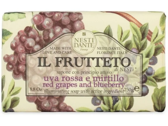 Nesti Dante Il Frutteto 250gr – Crveno grozdje I borovnica, Prirodni sapun, vocni sapun od prirodnih ulja, bez parabena i agresivnih sastojaka vegan