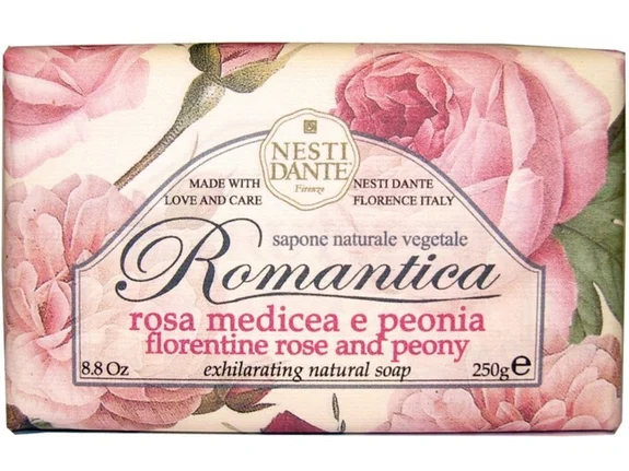 Nesti Dante Romantica 250gr – Ruža i božur, hipoalergenski cvetni sapun sa mirisom ruze i bozura