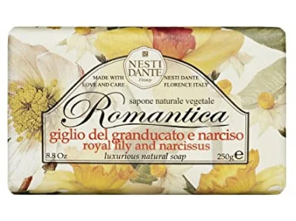 Nesti Dante Romantica 250gr – Kraljevski Ljiljan i Narcis, cvetni prirodni sapun sa mirisom narcisa