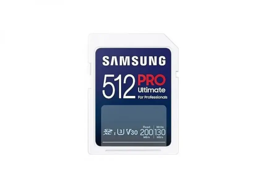 Samsung MB-SY512SB/WW SD Card 512GB, PRO Ultimate, SDXC, UHS-I U3 V30, Read up to 200MB/s, Write up to 130 MB/s, for 4K and FullHD video recording, w/USB Card reader