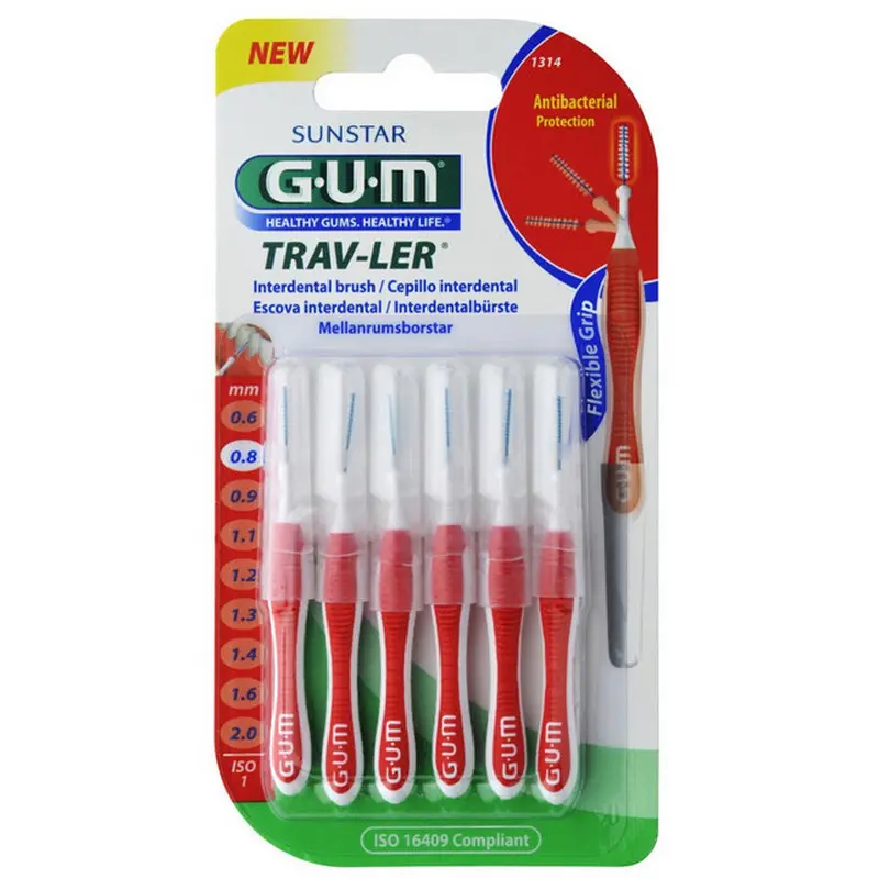 GUM Interdentalne četkice Trav-Ler 0.8mm crvene