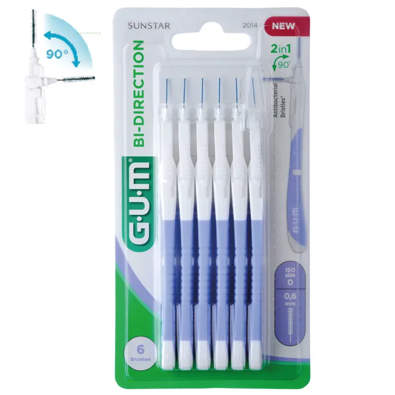 GUM Interdentalne četkice Bi-Direction 0.6mm ljubičaste
