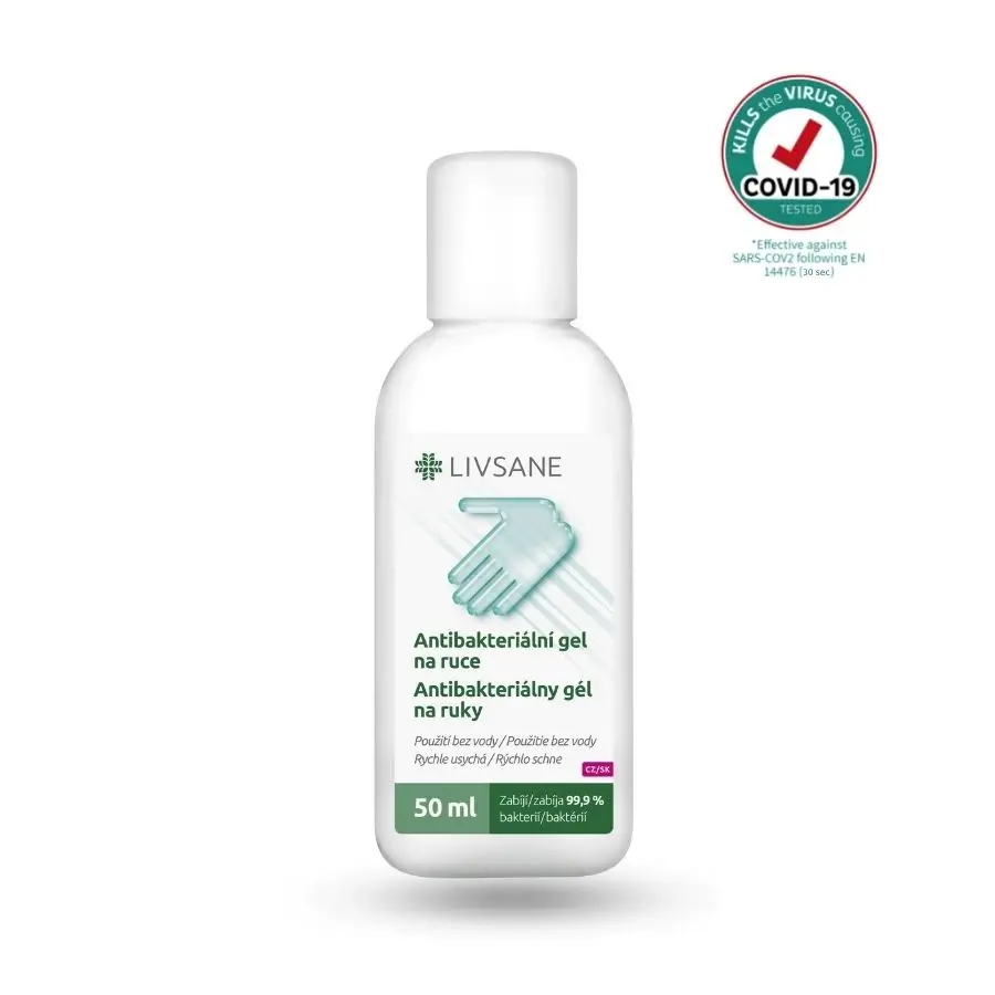 Livsane Antibakterijski gel za ruke, 50 ml
