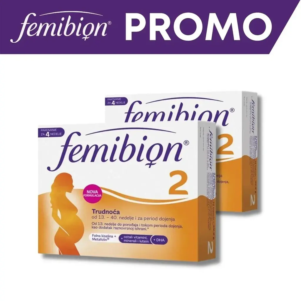 Merck Multivitamin za trudnice Femibion 2 Duo Pack tablete + kapsule (28+28)