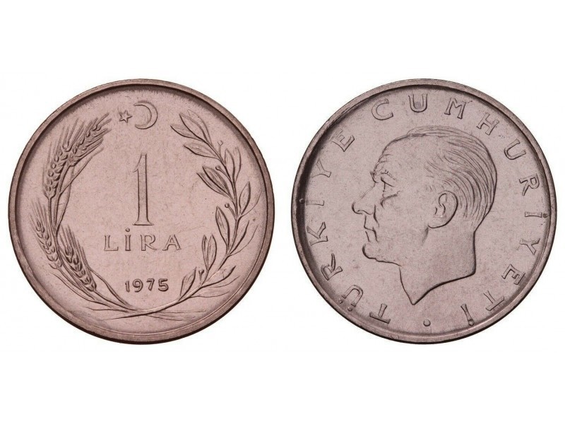 Turska 1 lira 1975 UNC
