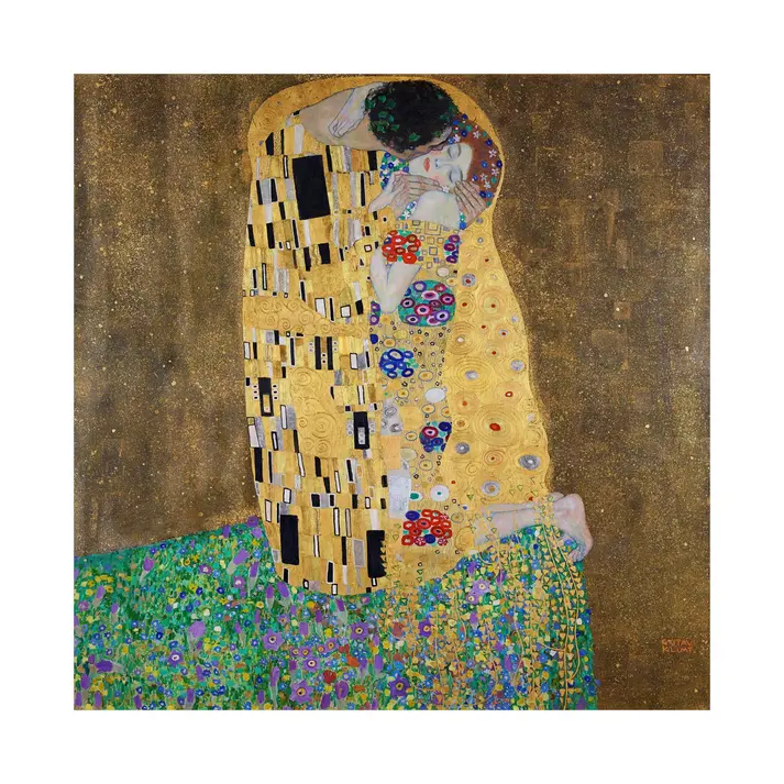 Canvas Slika na platnu Kiss, Gustav Klimt, 50 x 50 cm