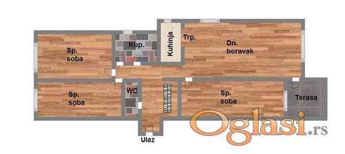 Četvorosoban stan-cena sa pdv-om- Bulevar patrijarha Pavla! 82m2