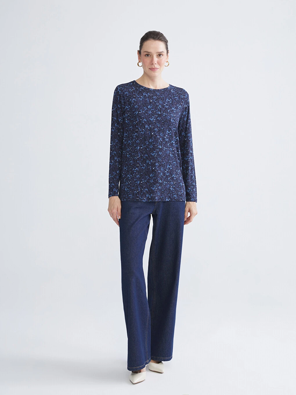 LCW Grace Bluza Sa Okruglim Izrezom I Uzorkom