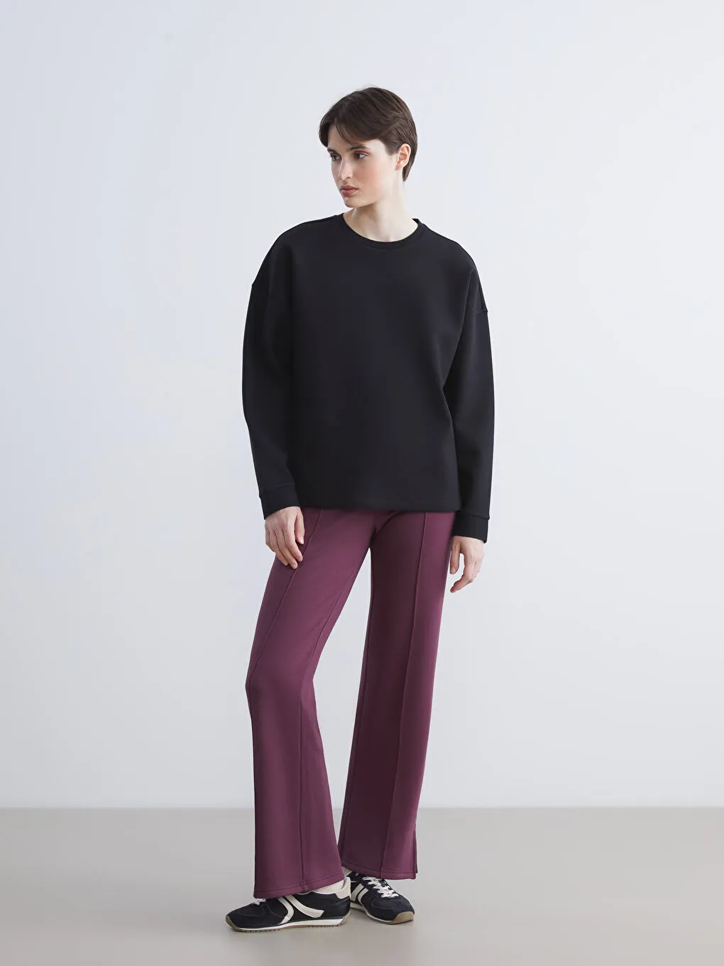 LCW Vision Dukserica Sa Okruglim Izrezom, Prevelika, Za Žene