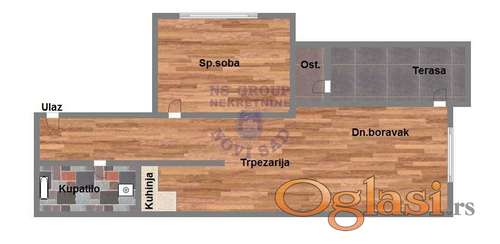Dvosoban stan 53m2 Novi Majur