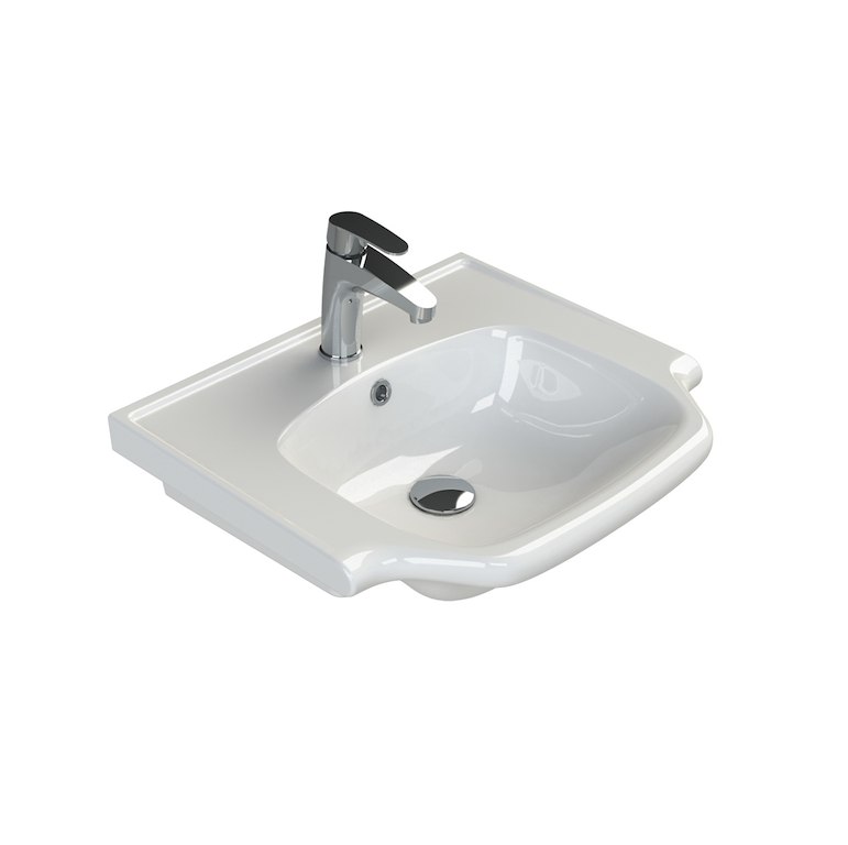 Turkuaz CeraStyle New Classic White umivaonik (lavabo) 55,5x47,5x5,5 konzolni sa rupom za bateriju i prelivom 81100UID: EK000754262