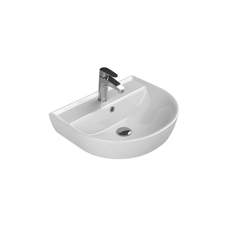 Turkuaz CeraStyle Bella White umivaonik (lavabo) 55x45x12 konzolni sa rupom za bateriju i prelivom 3300UID: EK000754251