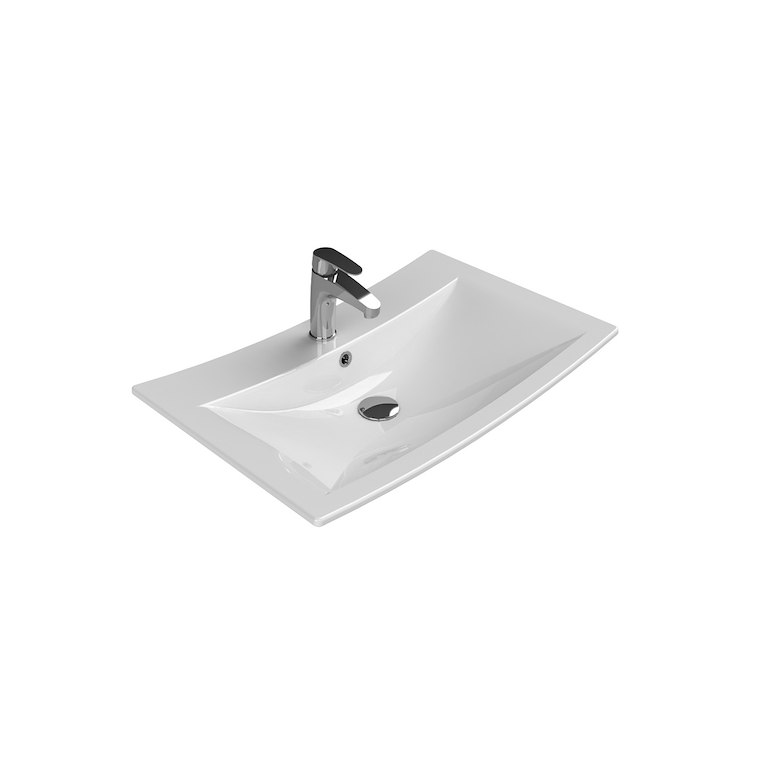 Turkuaz CeraStyle Bella White umivaonik (lavabo) 71x43,9x16,5 konzolni i nadgradni sa rupom za bateriju i prelivom 74600UID: EK000754434