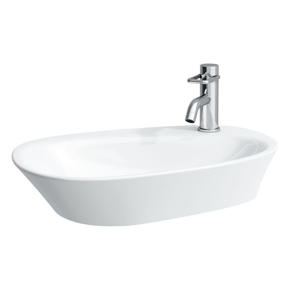 Laufen 8.1680.3.000.104.1 Palomba White umivaonik (lavabo) 60x40x13 nadgradni sa rupom za bateriju desno i sa prelivomID: EK000754762