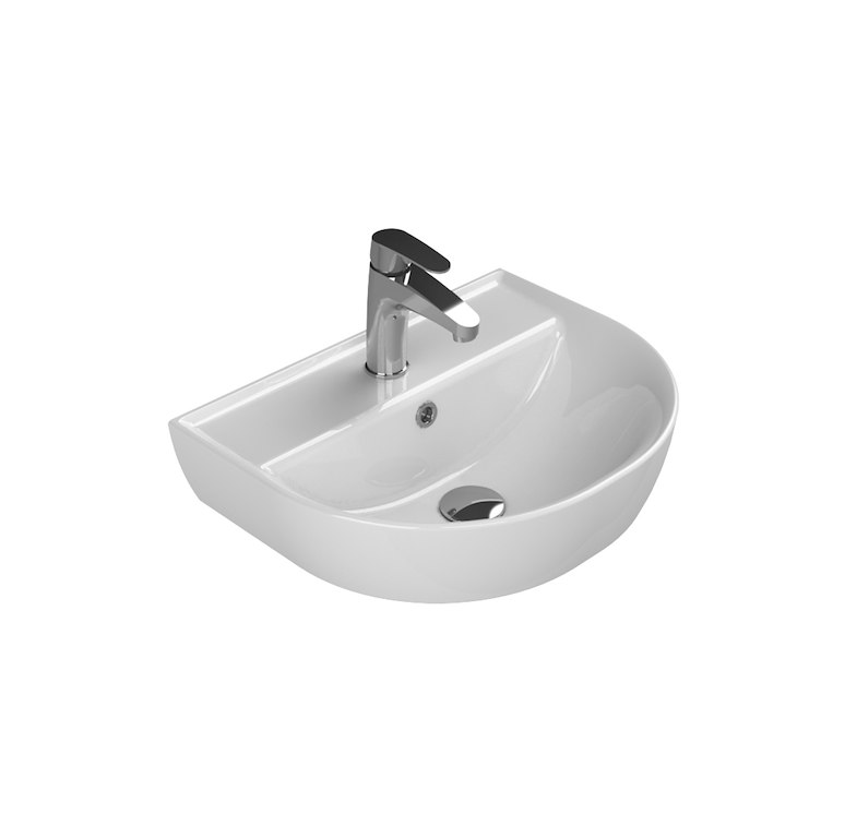 Turkuaz CeraStyle Bella White umivaonik (lavabo) 50x41x12 konzolni sa rupom za bateriju i prelivom 3200UID: EK000754557