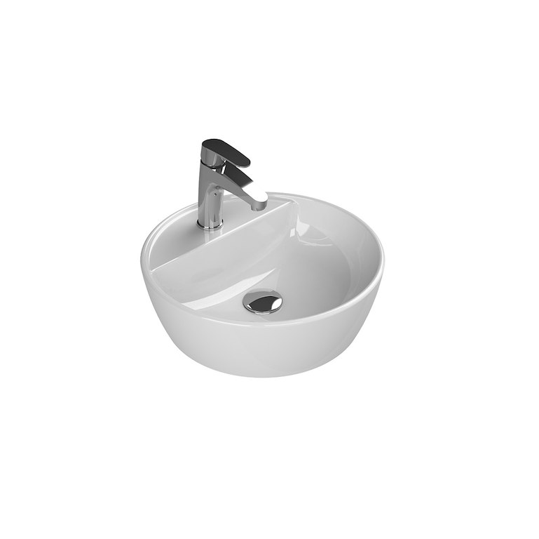 Turkuaz CeraStyle One White umivaonik (lavabo) 42x42x13,5 nadgradni sa rupom za bateriju okrugli 76400UID: EK000754473