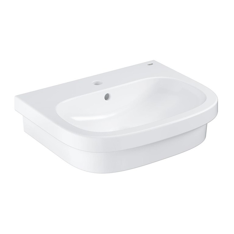 Grohe 39337000 Euro Ceramic Alpine White umivaonik (lavabo) 59,6x48,3x13,3 konzolni i nadgradni sa rupom za bateriju i sa prelivomID: EK000754460