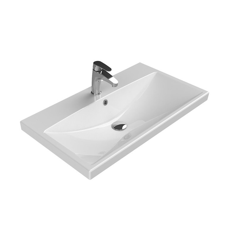 Turkuaz CeraStyle Elite White umivaonik (lavabo) 80x45x5 konzolni sa rupom za bateriju i prelivom 32200UID: EK000754380
