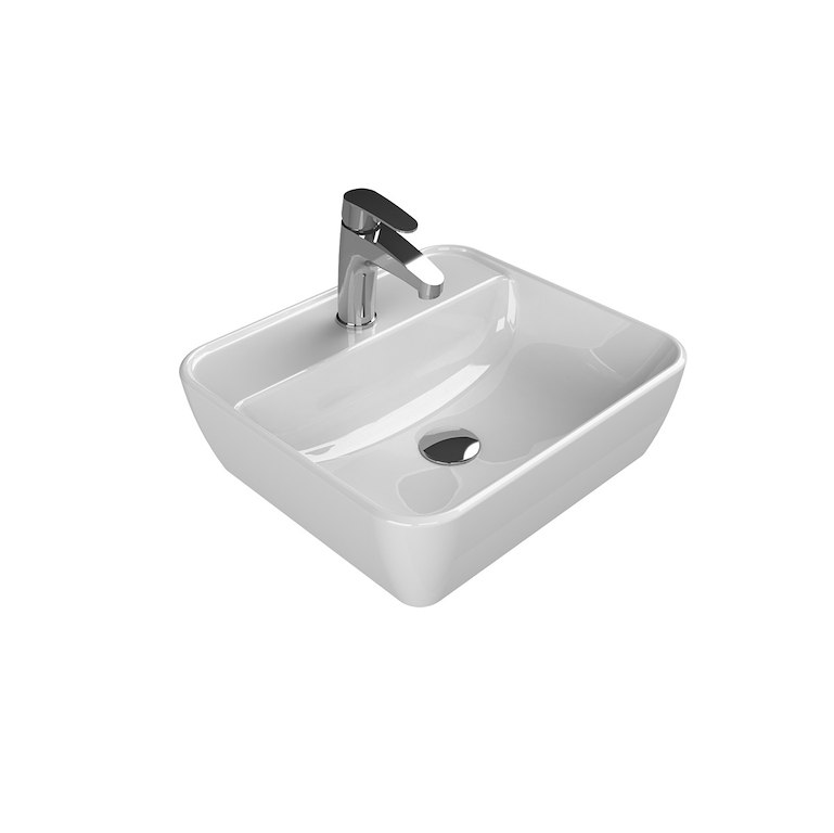Turkuaz CeraStyle One White umivaonik (lavabo) 46x42x14 nadgradni sa rupom za bateriju četvrtasti 76300UID: EK000754793