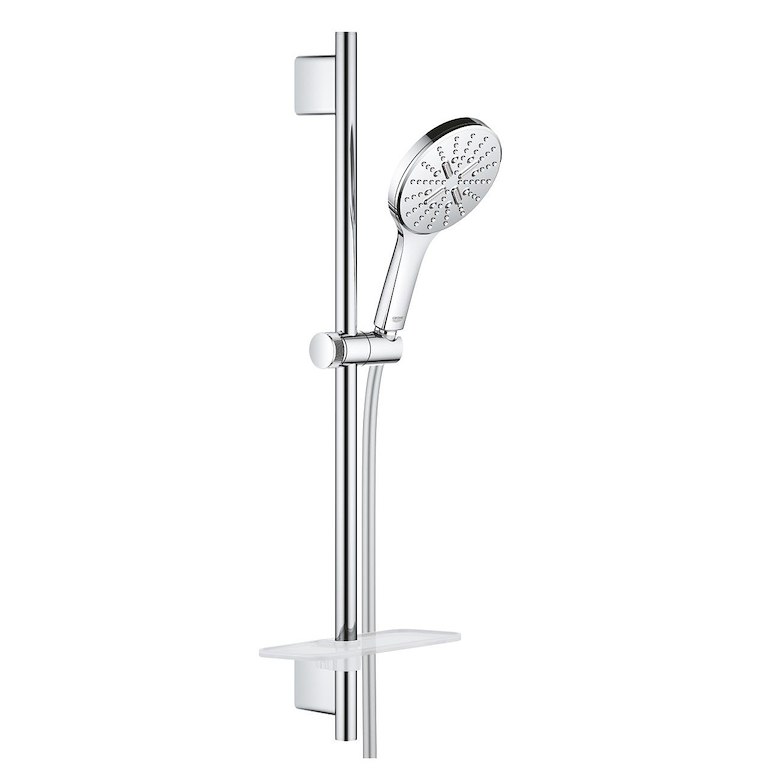 Grohe 26575000 Rainshower Smartactive 130 Chrome ručni tuš sa 3 mlaza, usponska šipka za tuš, Silverflex 1750 crevo za tuš i Easyreach policaID: EK000754763