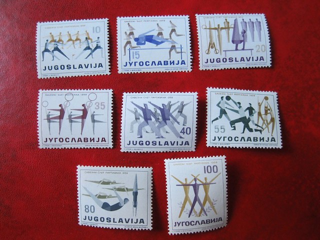 FNRJ 1959. Slet Partizan, MNH, Š-1257/64
