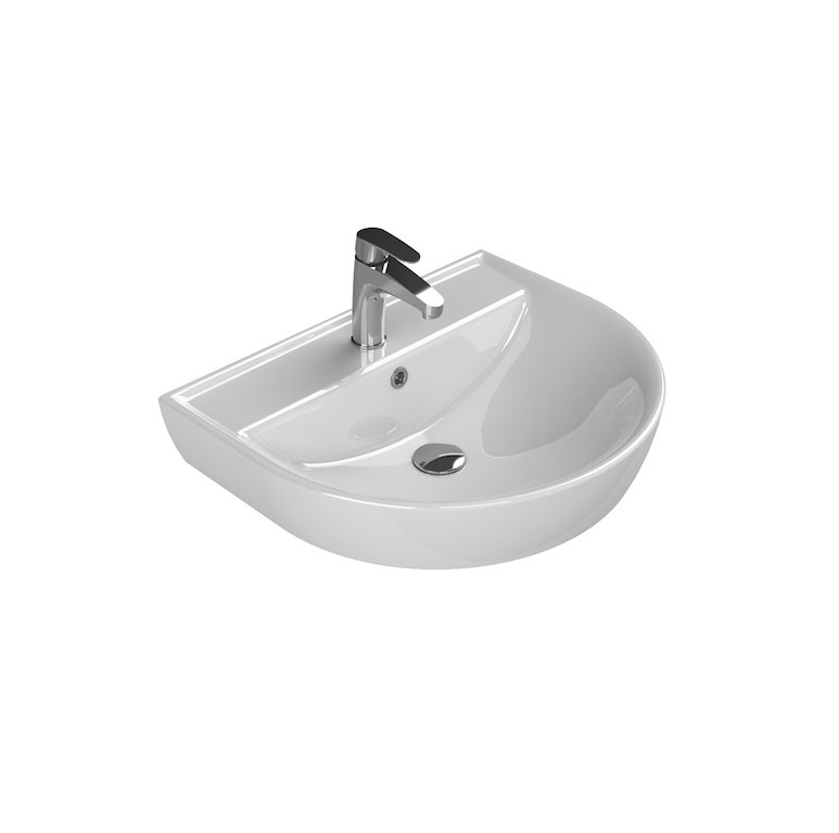 Turkuaz CeraStyle Bella White umivaonik (lavabo) 60x49,5x12 konzolni sa rupom za bateriju i prelivom 7800UID: EK000755423