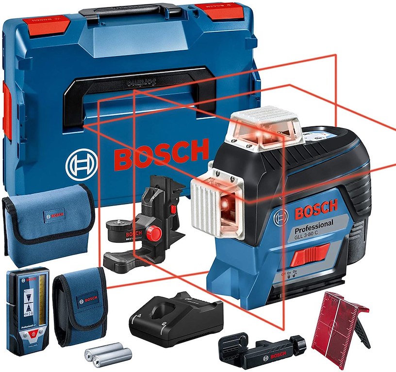 Bosch Professional GLL 3-80 C laser za linije GBA 12V + LR7 + LR 6/7 + GAL 1230 CV + BM 1 + L-Boxx 0601063R05ID: EK000222475