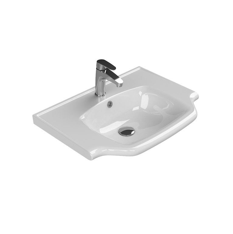 Turkuaz CeraStyle New Classic White umivaonik (lavabo) 65x48x5 konzolni sa rupom za bateriju i prelivom 81000UID: EK000755169