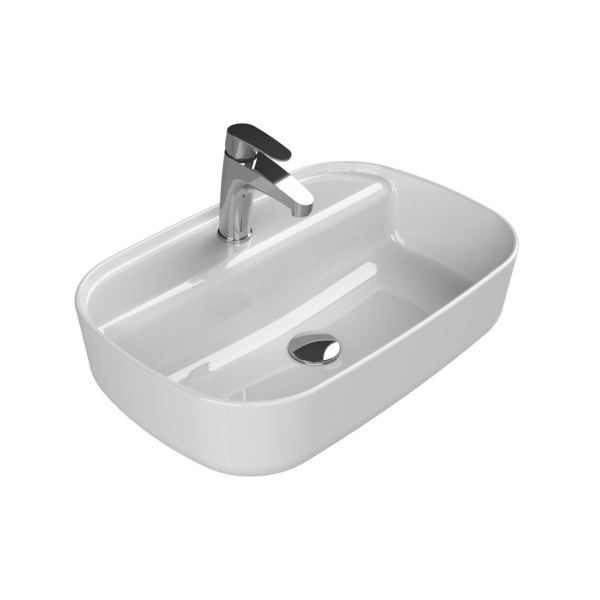 Turkuaz CeraStyle Aqua White umivaonik (lavabo) 59,7x40,2x16 nadgradni sa rupom za bateriju 77100UID: EK000755537