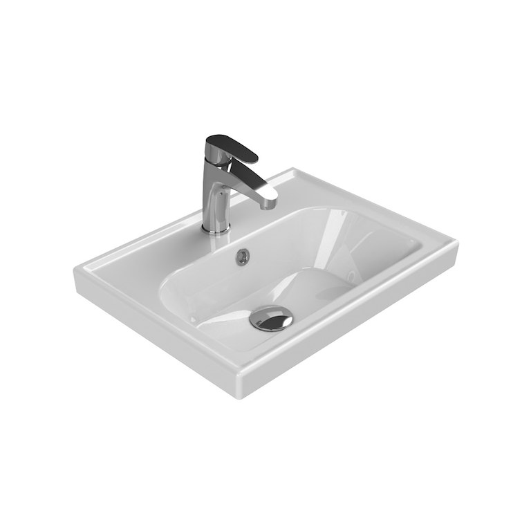 Turkuaz CeraStyle Frame White umivaonik (lavabo) 50x38x5 konzolni sa rupom za bateriju i prelivom 30900UID: EK000755384