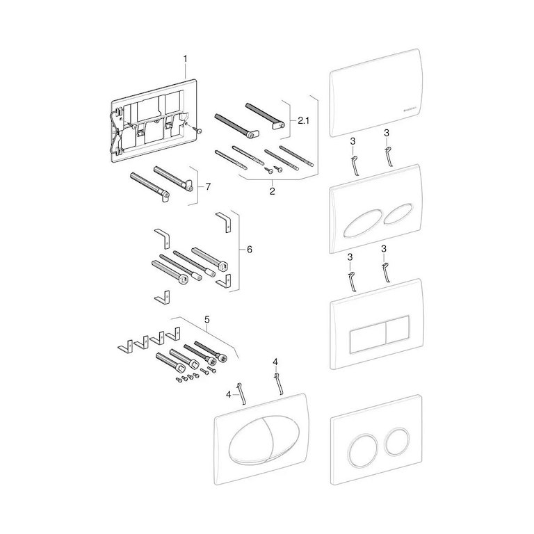 GEBERIT 240.173.00.1 KOMPLET VIJAKA ZA RAZMAK (2 KOM.)ID: EK000755429