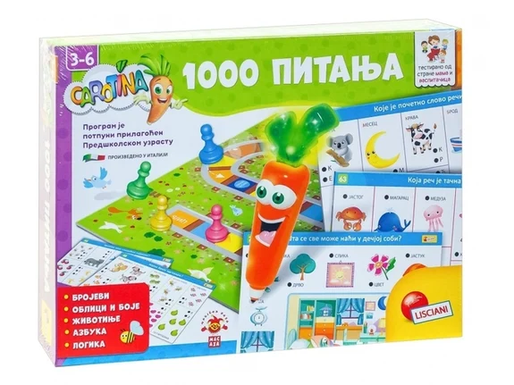 Lisciani Edukativna igra 1000 Pitanja Carotina SR RS67411