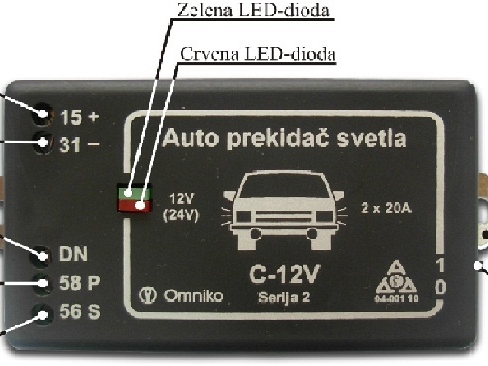 Automatski prekidac za svetlo na automobilima: