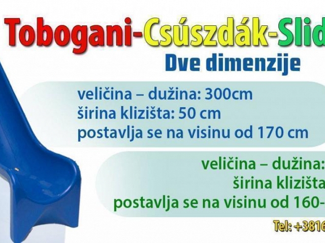 Prodajem TOBOGANE u dve dimenzije