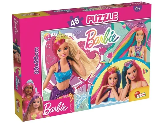 Barbie Slagalica Lisciani 48pcs 2u1 složi i oboji 99443