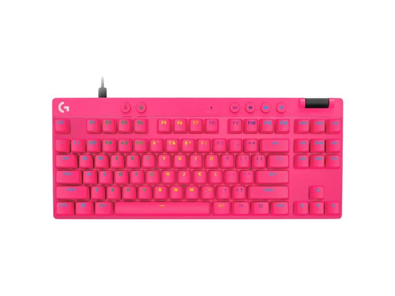 LOGITECH G PRO X TKL RAPID GEJMERSKA TASTATURA – MAGENTA USB US