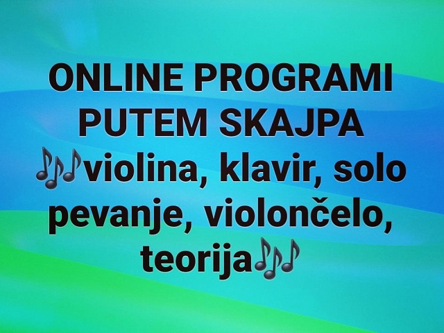 Online program putem skajpa - muzicki atelje