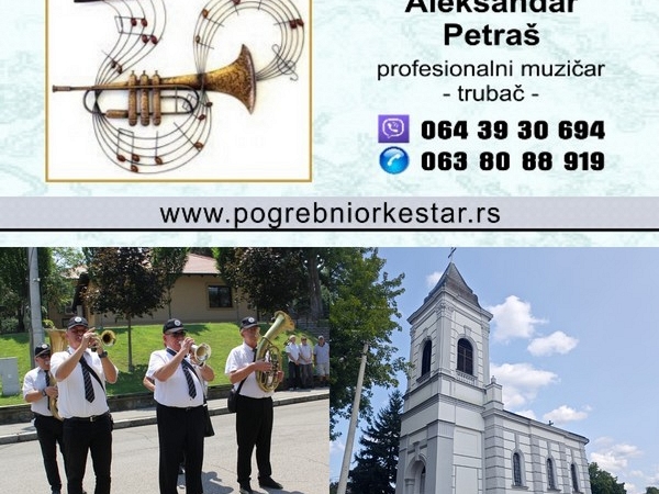 Pogrebni orkestar Beograd, bleh muzika, sahrane Srbija Orkestar za sahrane, duvački pogrebni orkestar, koji svira u svim gradovima Srbije, sastavljen od profesionalnih školovanih muzičara. Dugi ni...