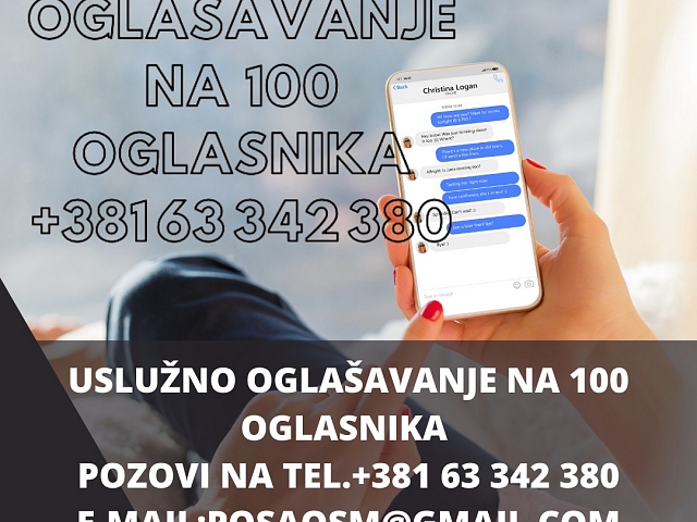 Uslužno internet oglasavanje na 50-100 oglasnika