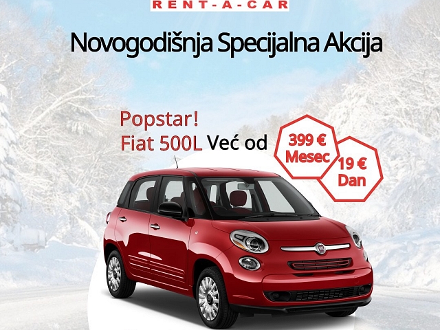 Novogodišnja ponuda : Fabia / Corsa 17.00€, Fiat 500L 19.00€, Astra / Tipo 20.00€...