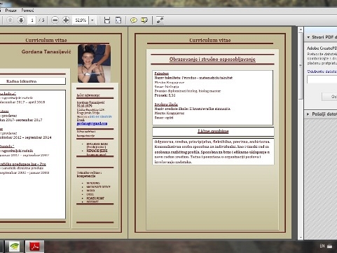 Izrada CV i propratnog pisma na engleskom i srpskom jeziku, cena 1000 din.