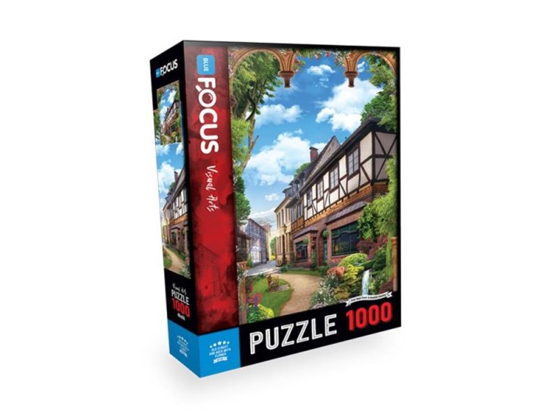 BLUE FOCUS PUZZLE OLD STREET AND ARCH WITH FLOWER BF287 108/22879